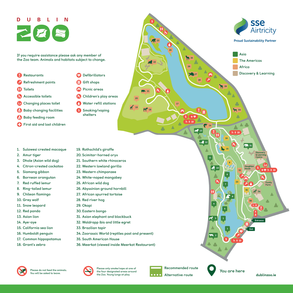Zoo Map | Dublin Zoo